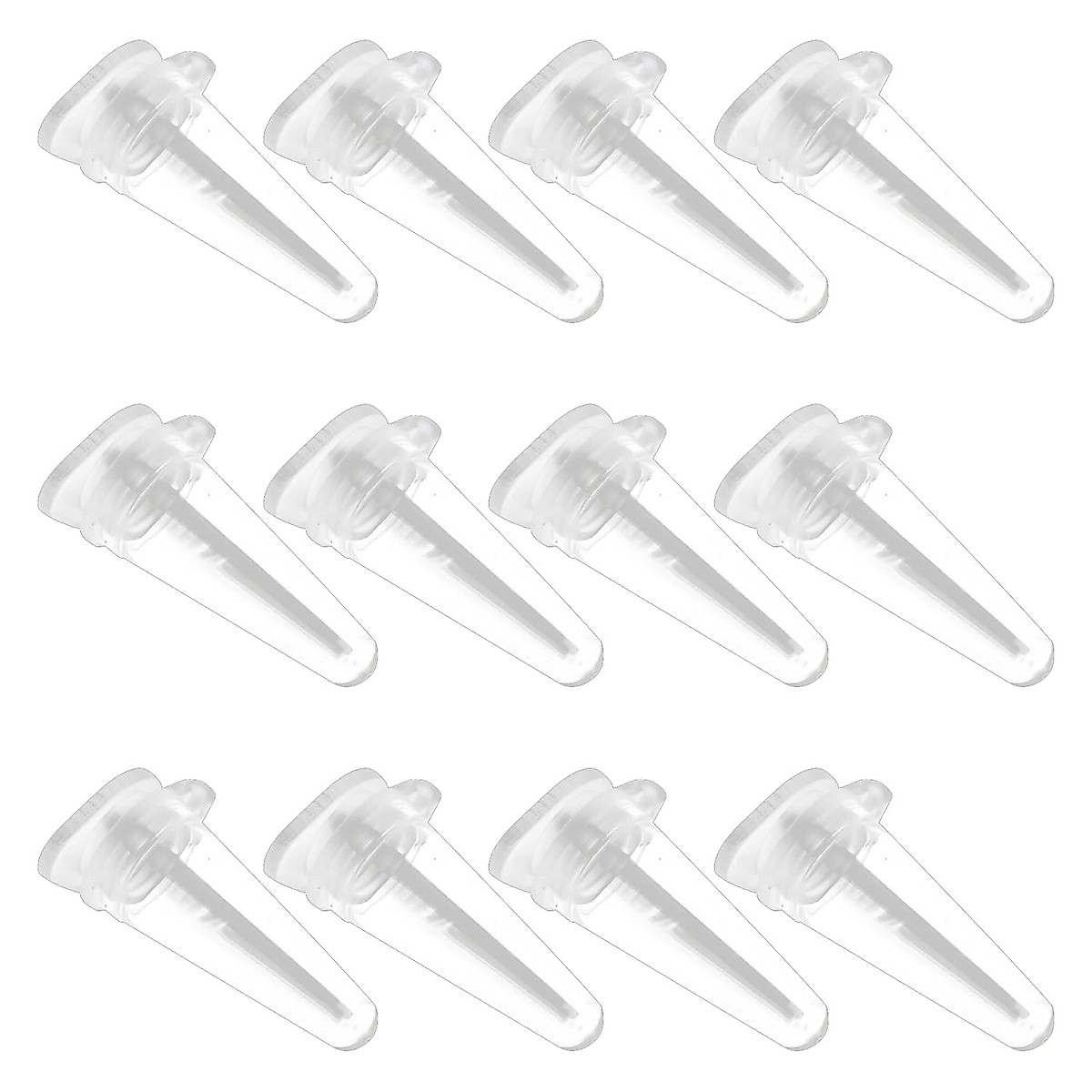 Bettomshin 1000Pcs 0.1ml Conical Centrifuge Tubes, with Snap Cap, Transparent Mini Plastic Microcentrifuge Test Tubes Storage Containers for Beads Specimen Sample Lab