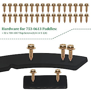 BOSFLAG 753-0613 Paddle Set Replaces MTD 753-0613, 753 0613, 731-0780, 731-0780A, 731-0781A, 731-0782 for White Outdoor SB140, SB300, SB350, SB400, Cub Cadet 321, 321R, 421R, 521E, 521R Snow Throwers