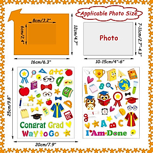 chiazllta 30 Packs Graduation Picture Frame Craft Kits for Kids Congrats Grad DIY Craft Art 2025 Graduation Party Decoration Favor Home Classroom Game Activities