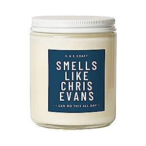 CE Craft - Smells Like Chris Evans Scented Candle - Flannel Pine Soy Wax Candle - Gift for Her, Girlfriend Gift, Pop Culture Candle