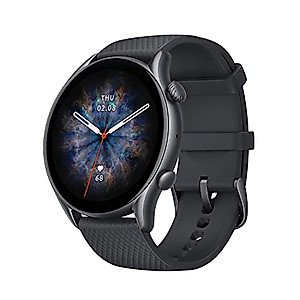 Amazfit GTR 3 Pro Smart Watch for Men,12-Day Battery Life, Alexa Built-in, Bluetooth Call & Text, GPS & 150 Sports Modes, 1.45”AMOLED Display, Fitness Watch with SpO2 Heart Rate Tracker, Black