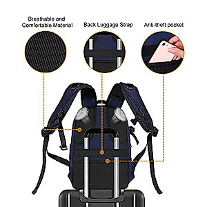 MOSISO Camera Backpack, DSLR/SLR/Mirrorless Photography Camera Bag 15-16 inch Waterproof Hardshell Case with Tripod Holder&Laptop Compartment Compatible with Canon/Nikon/Sony, Navy Blue