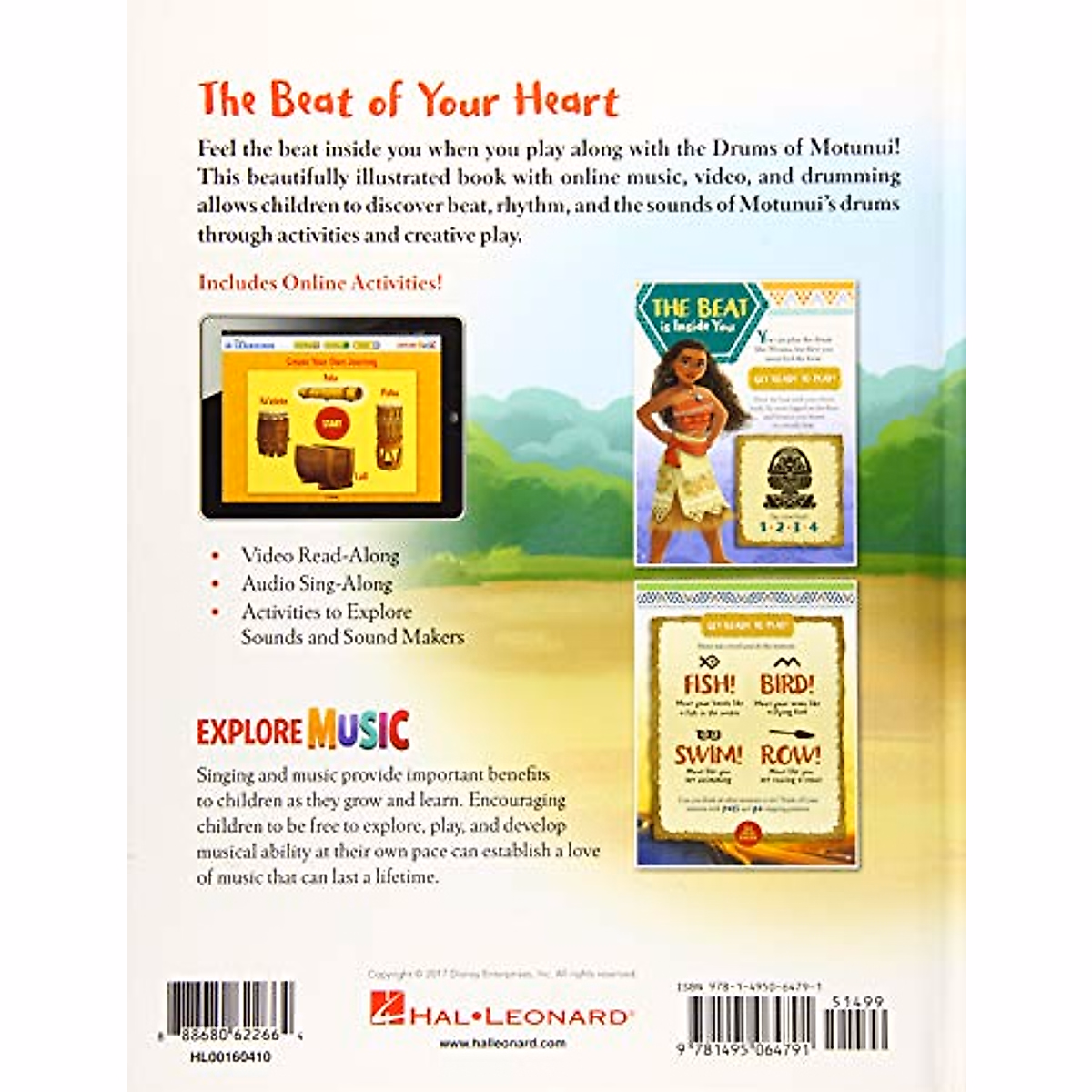 Moana - The Beat of Your Heart: A Musical Exploration Activity Book Disney Learning (Disney Moana)