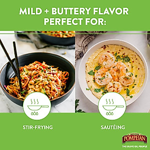 Pompeian Keto Extra Virgin Olive Oil & 100% Avocado Oil Cooking Spray, Great for Sauteing, Stir-Frying, & Roasting, Naturally Gluten-Free, Non-Allergenic, Non-GMO, No Propellants, 5 FL. OZ.(Pack of 6)