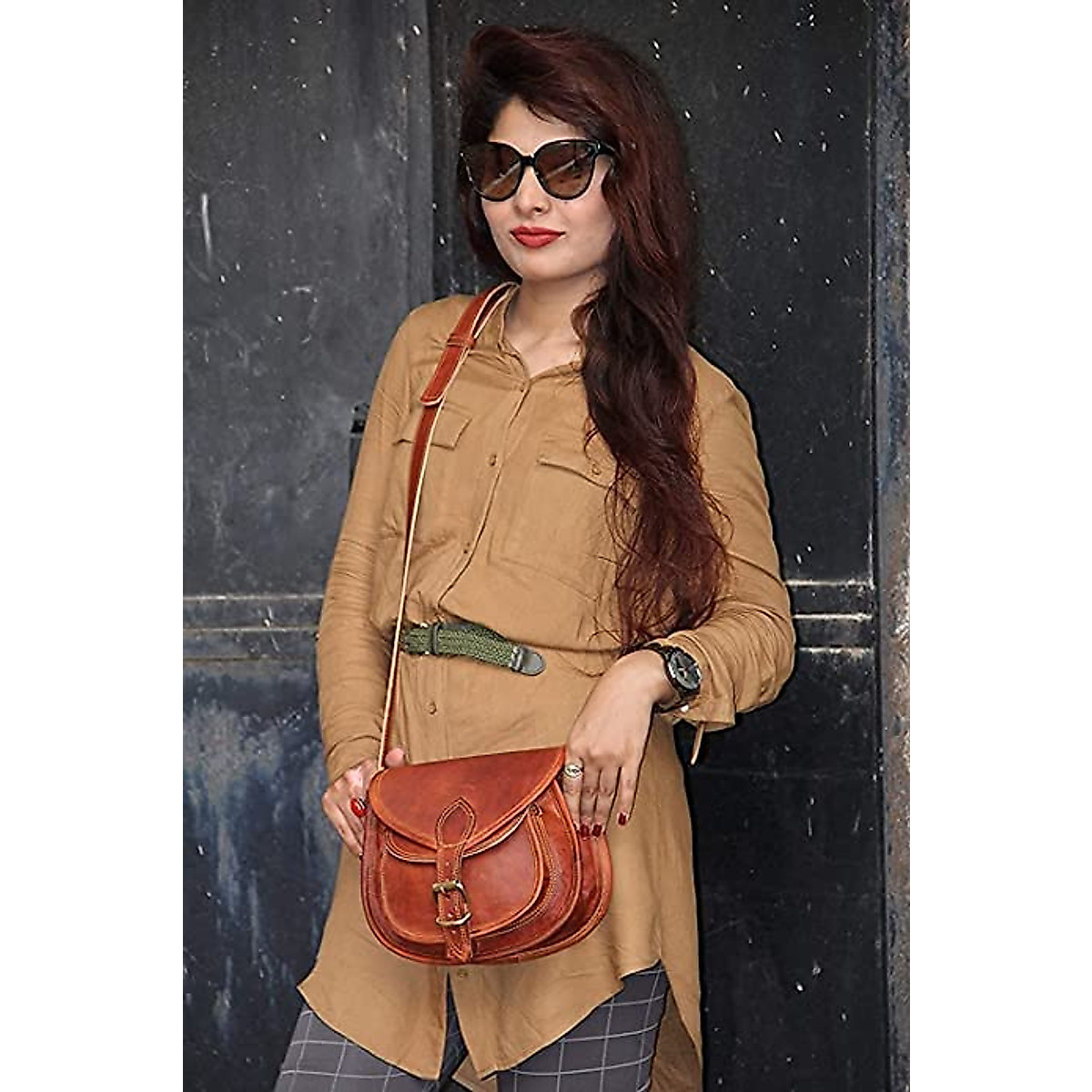 Leather Boho-Gypsy Bags For Women Shoulder Perfect Brown Leather Purses And Handbags For Everyday Use Handmade Leather Bag For Women Unique and Stylish Brown Leather Purse By KALANI EXPORT HOUSE