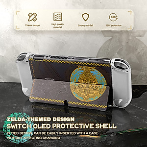 VGBUS Switch Case Compatible with Nintendo Switch Oled, Switch Oled Case Cover with Screen Protector,Playstand,Thumb Grip Caps for Nintendo Switch Oled(Tears of the Kingdom)
