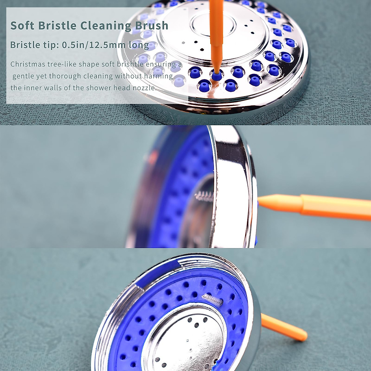Shower Head Cleaning Brush Tool, Shower Head Cleaner Brushes Picks Small Cleaning Brush Crevice Cleaning Brush Anti Clogging Cleaning Brush for Household Bathroom Pipe Car Washers Holes Gaps Nozzles
