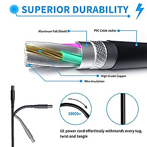 VHBW Replacement for Dell 240W Power Supply, Laptop Charger Compatible with Dell Alienware 13 15 17 M17 M15 X51 M17X M18X, Dell G3 G5 G7 G15, Precision 7710 7730 7520 M6800 M6700, PA-9E AC Adapter