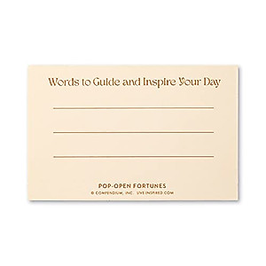 Compendium Pop-Open Fortunes – 30 Pocket-Sized Fortune Cards, Each with a Different Message to Guide and Inspire Your Day