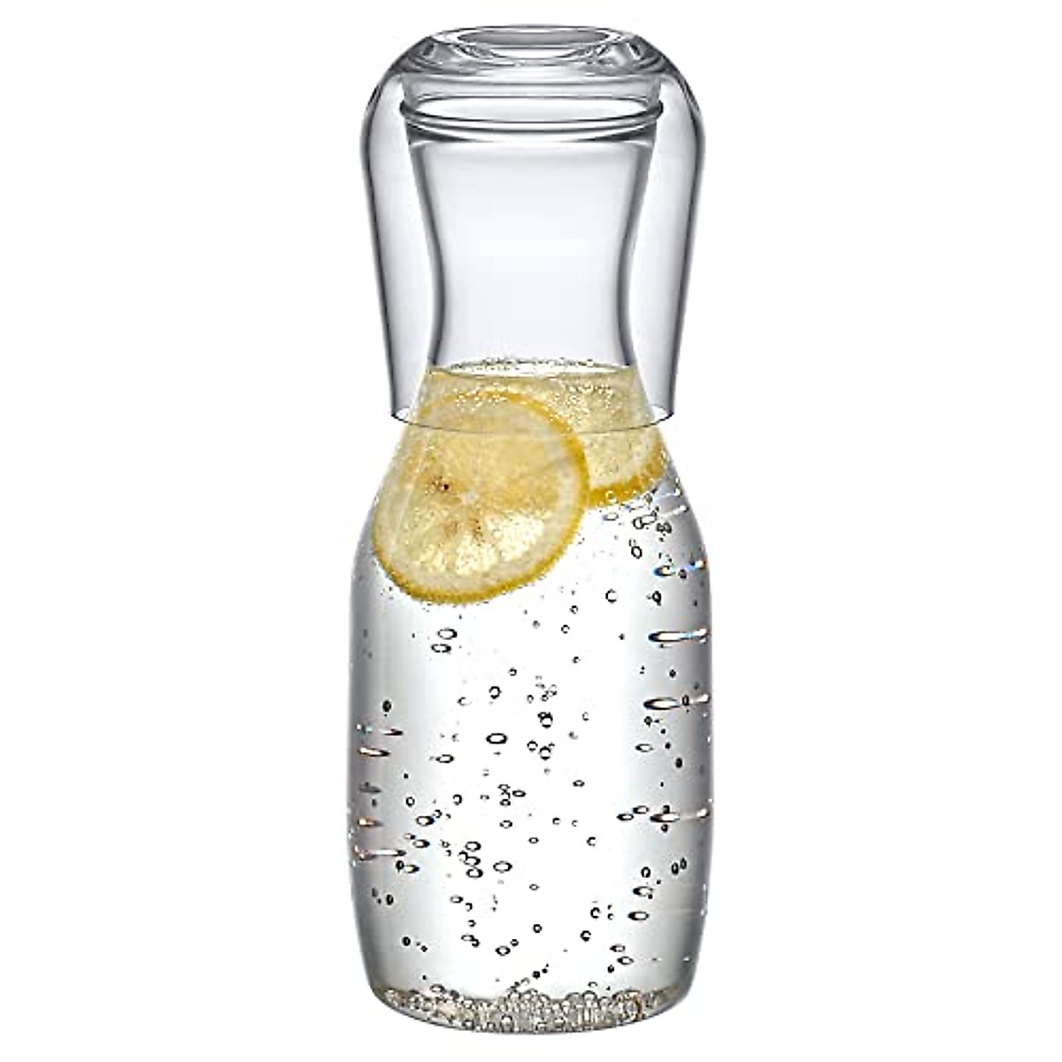 Amazing Abby - Aurora - Acrylic Bedside Carafe Set, Plastic Water Carafe with Dual-Use Tumbler/Lid, Easy-Access for the Night, Shatter-Proof, BPA-Free, Great for Bedroom, Bathroom, Kitchen, and More