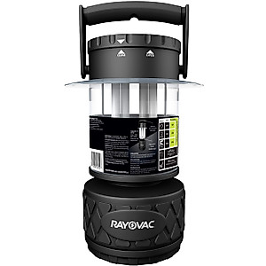 Rayovac Sportsman LED Camping Lantern, Battery Powered Lantern, Water Resistant Hurricane Supplies and Emergency Light, Pack of 1