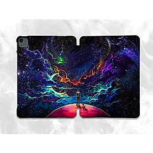 Kawaii Outer Space Galaxy case Compatible with iPad Mini Air Pro 7.9 8.3 9.7 10.2 10.9 11 12.9 inch Pattern Cover New 2022 2021 Trifold Stand 3 4 5 6 7 8 9 Generation 285 (10.2" 7/8/9 gen)