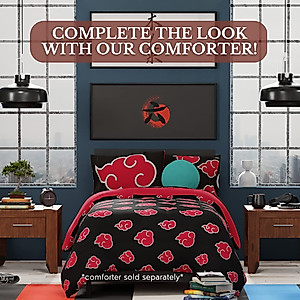 Franco Naruto Akatsuki Anime Bedding Super Soft Microfiber Twin XL Sheet Set, (Official Licensed Naruto Product)