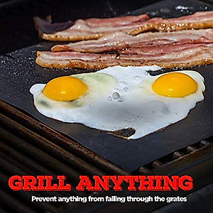 Kaluns Grill Mat, Best BBQ Mat - Heat Resistant up to 600 Degree - Nonstick, Reusable, Dishwasher Safe, Set of 3