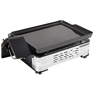 Amazon Basics Outdoor Portable 1 Burner Tabletop Gas Griddle with 18-Inch Enamel Coated Top