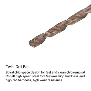 uxcell M2 x 0.4 Spiral Flute Tap 1.6mm Drill Bit Set, Metric Titanium Plated M35 Cobalt High Speed Steel Machine Threading Screw Tap Drilling Tool