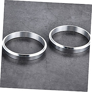 CRAFTHROU 2pcs Coffee Makers Sealing Ring Silver Cup Seal Replacement Aluminum Sealing Machine Ring Cup Sealer Machine Parts