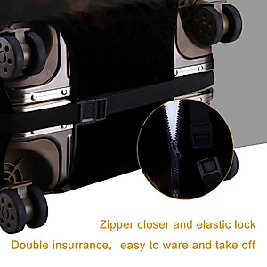 Tuizumy Travel Suitcase Protector African American Girl Elastic Protective Washable Luggage Cover With Concealed Zipper Suitable For 18-32 Inch(XL (for 29-32 inch luggage))