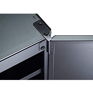 TRINITY 24 Inch Garage Storage Cabinet, 22 Gauge Steel, Wall-Mount, Adjustable Shelf and Reversible Door for Tools, Cleaning Supplies, and More, Black