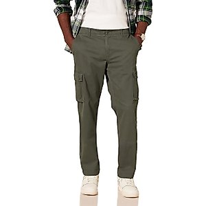 Amazon Essentials Men's Straight-Fit Stretch Cargo Pant (Available in Big & Tall), Olive, 32W x 29L