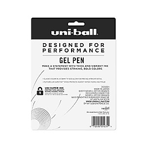 uni-ball 2004052 Gel Pens, Ultra Micro Point (0.38mm), Assorted Colors, 8 Count