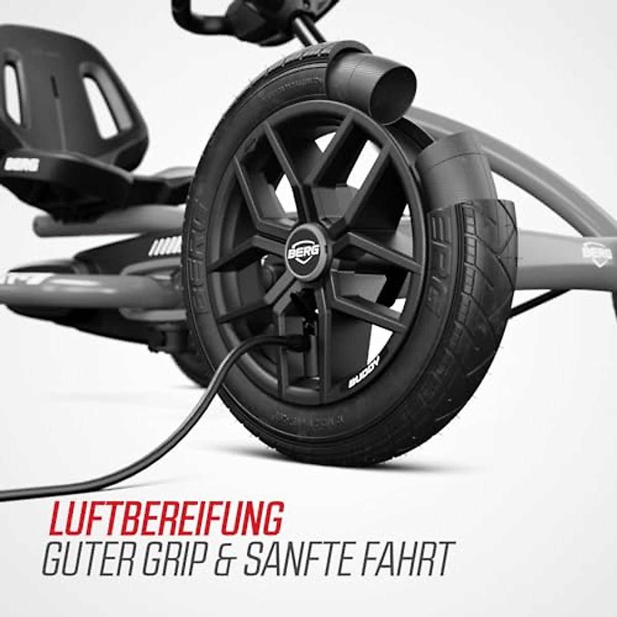 Berg Toys Buddy Blue Pedal Go Kart for Kids– Adjustable Ride On Toy for Ages 4-8 – Go Karts with BFR System, Go Cart for Kids and Adults Outdoor Pedal Car for Kids