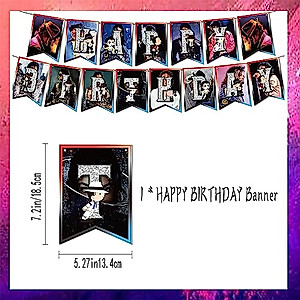 Singer Party Decorations Music Birthday Party Supplies with Happy Birthday Banner, Cake Topper , Balloons for Rock Singer Theme Birthday Party Decorations