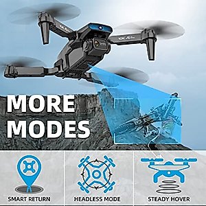 HHD Drone with Camera for Adults, Foldable RC Quadcopter for Beginners with 40 mins Flight Time, App Control, Auto Return Home, Follow Me, 2 Batteries