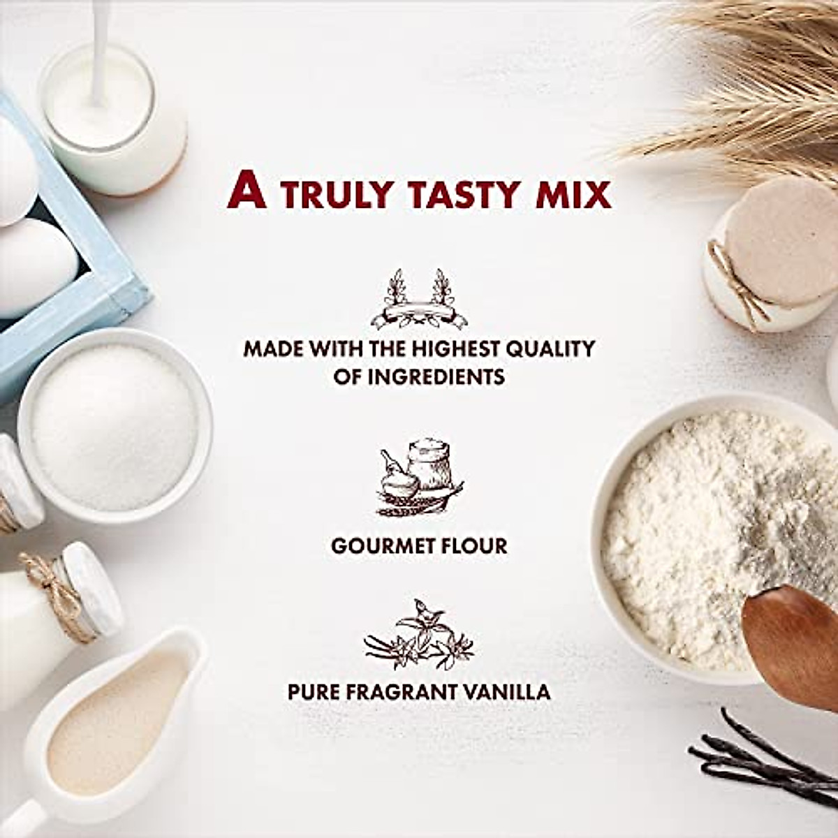 Classique Fare Belgian Waffle Mix - Makes Light and Crisp Waffles, Pancakes, Muffins & Crepes - Works with Waffle Maker - Fast and Fresh Breakfast Foods - 16 Oz Boxes (Pack of 3)