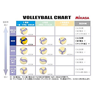 MIKASA V300W Volleyball, Blue, 5