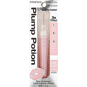 Physicians Formula Lip Plumper Gloss Formula Plump Lip Potion Needle-Free Lip Plumper Gloss Cocktail Shade Extension,Pink Crystal Potion,Lip Enhancer,Fuller Lips