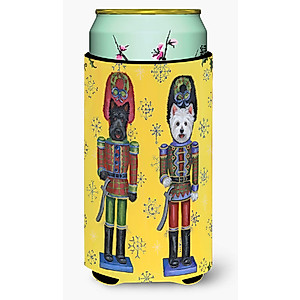 Caroline's Treasures PPP3169TBC Scottie and Westie Christmas Nutcrackers Tall Boy Hugger Can Cooler Sleeve Hugger Machine Washable Drink Sleeve Hugger Collapsible Insulator Beverage Insulated Holder