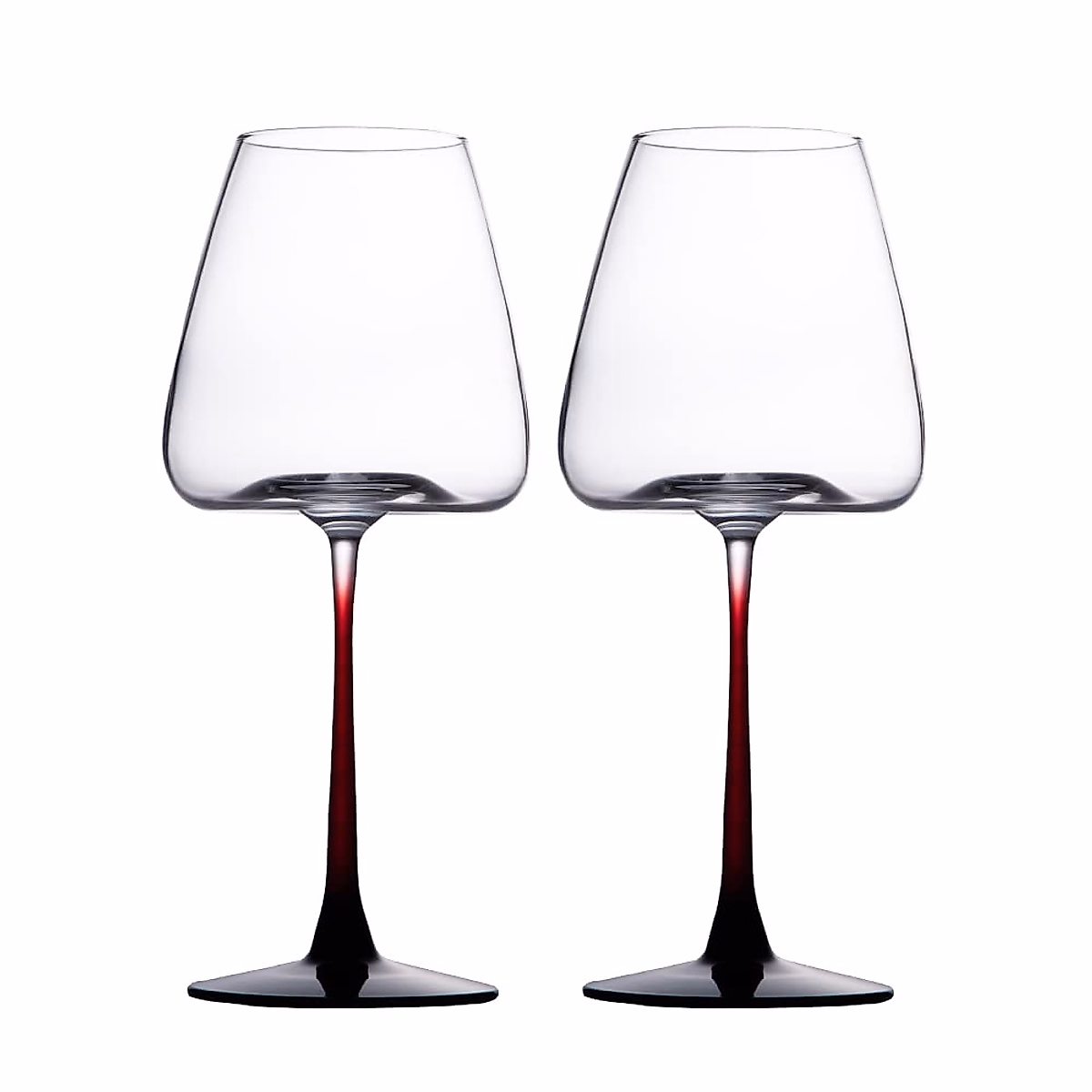 GIFORYA Wine Glasses Set of 2,19 OZ Crystal Clear Wine Glasses, Unique Long Stem Wine Glasses for Daily Use or Birthday Gift, Lead-Free Premium Drinking Glassware