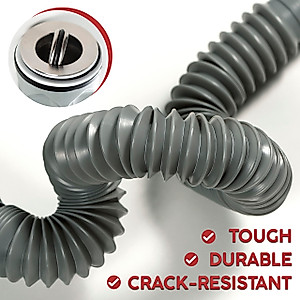 Bathroom Sink Drain Kit, Bathroom Sink Drains with Expandable & Flexible P Trap, Suitable for 1-1/4'' or 1-1/2'' PVC Drain Pipe