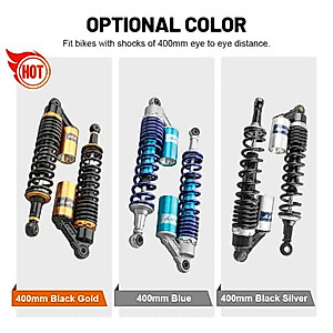 GZYF Pair 400mm Motorcycle ATV Shock Absorbers Universal Fits for Honda, for Yamaha, for Suzuki, for Kawasaki ATV Go Kart Quad Dirt Sport Bikes