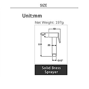 MINJING Bidet Faucet White, Handheld Toilet Bidet Sprayer for Toilet, Solid Brass Square Bidet Faucet Douche Kit,D Set