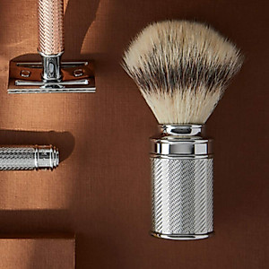 MÜHLE Traditional Silvertip Badger Shaving Brush | Chrome Plated Stainless Steel Handle | Luxury Shave Accessory for Men