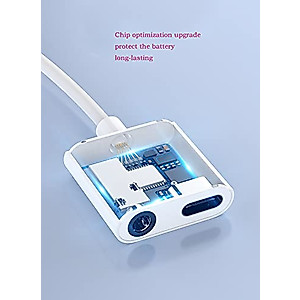 USB-C to 3.5mm and Dual USB-C Headphone Charging Adapter,2 in 1 Type C to Aux Audio Jack with PD Fast Charging Compatible with Samsung S22/S21 Note20/10 Pixel 5/4 iPad Pro Air.(2Pack)