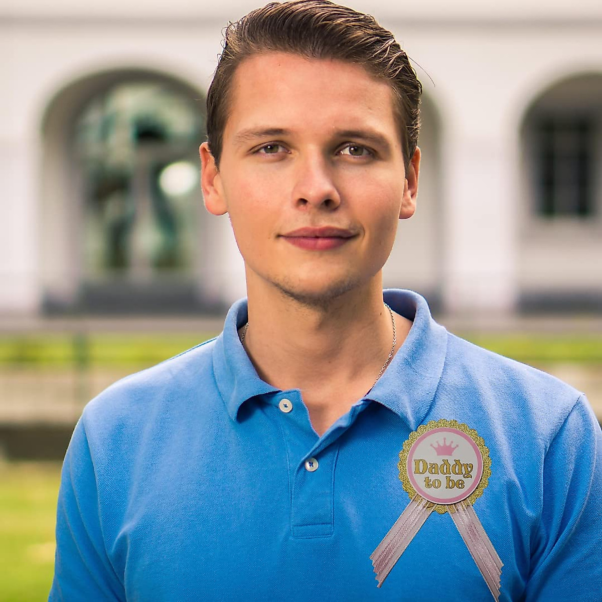 Daddy to Be Pin Princess Mommy to Be Baby Shower dad to wear at Baby Shower, Pink & Gold, It's a Girl, Baby Sprinkle