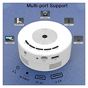 Mini Bluetooth Projector, Projector.YT200 LED Mobile Video Mini Projector Home Theater Media Player Kids Gift Cinema Wired Same Screen Projector For Iphone Android