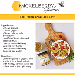 Raw Bee Pollen Granules - Complete Protein Superfood with Vitamins, Minerals & Antioxidants (3 Ounces)