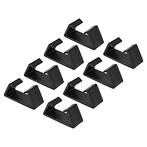 PATIKIL Patio Furniture Clips, 8 Pack Sofa Clamps Fixed Buckle Wicker Rattan Chair Fasteners for Outdoor, Black