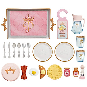 Disney Princess Style Collection Room Service Pretend Play Toy Set - with Serving Tray, Plate Cover, Pitcher & More for A Great Pretend Travel Experience - Girls Ages 3+