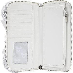 Loungefly Disney Minnie Sequin Wedding Zip Around Wallet Minnie Mouse One Size