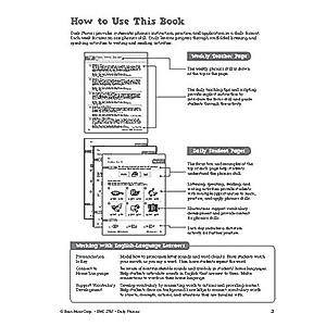 Evan-Moor Daily Phonics, Grade 1, Homeschooling & Classroom Resource Workbook. Phonemic Awareness, Decoding, Word-Study, Teaching Editions, Reproducible Worksheets