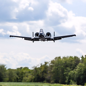 E-flite RC Airplane A-10 Thunderbolt II Twin 64mm EDF BNF Basic Transmitter Battery and Charger Not Included with AS3X and Safe Select EFL011500