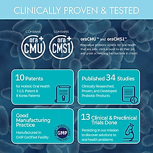 OraTicx Teeth & Gums Dental Probiotic, Naturally Supports Oral Health and Immunity, Oral Probiotics Supplement 8 Billion CFU, Grape Flavor 30 Lozenges 1-PK