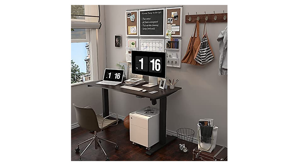 ALFABC Height Adjustable Electric Sit Stand Desk