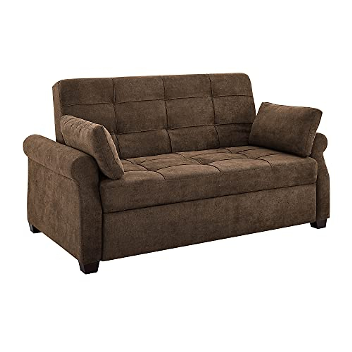 LifeStyle Solutions Serta Honor Convertible Sofa Sofabed, Brown