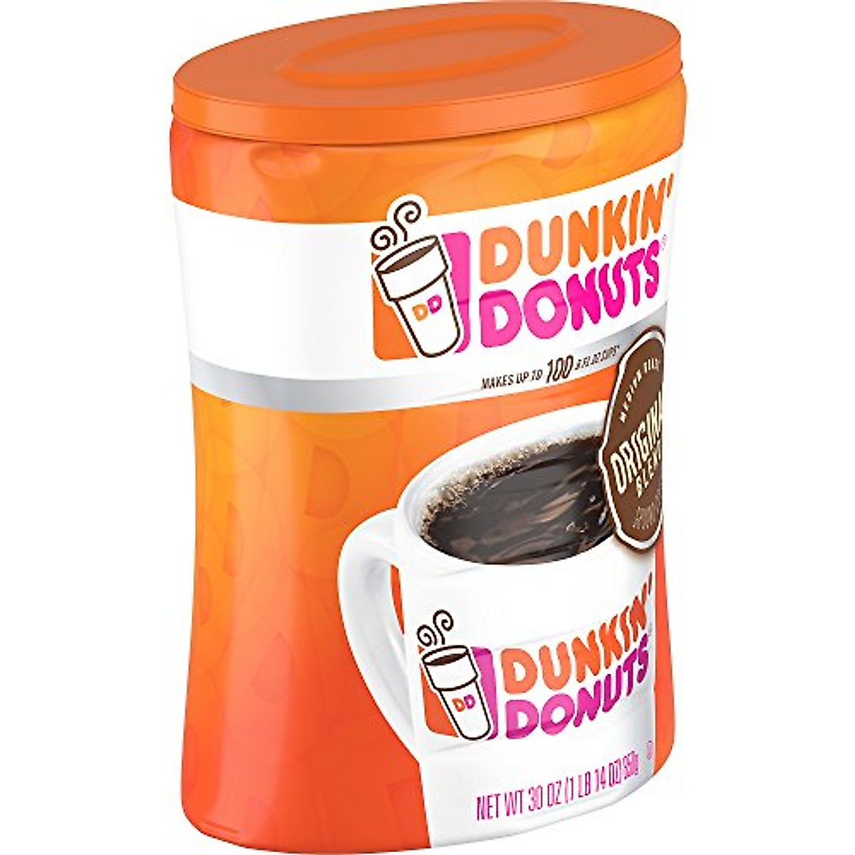 Dunkin' Donuts Original Blend Medium Roast Ground Coffee, 30 Ounces, Pack of 4